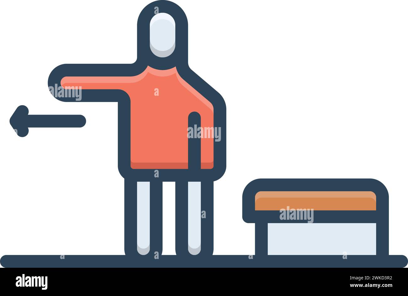 Motioning with his hand Stock Vector Images - Alamy