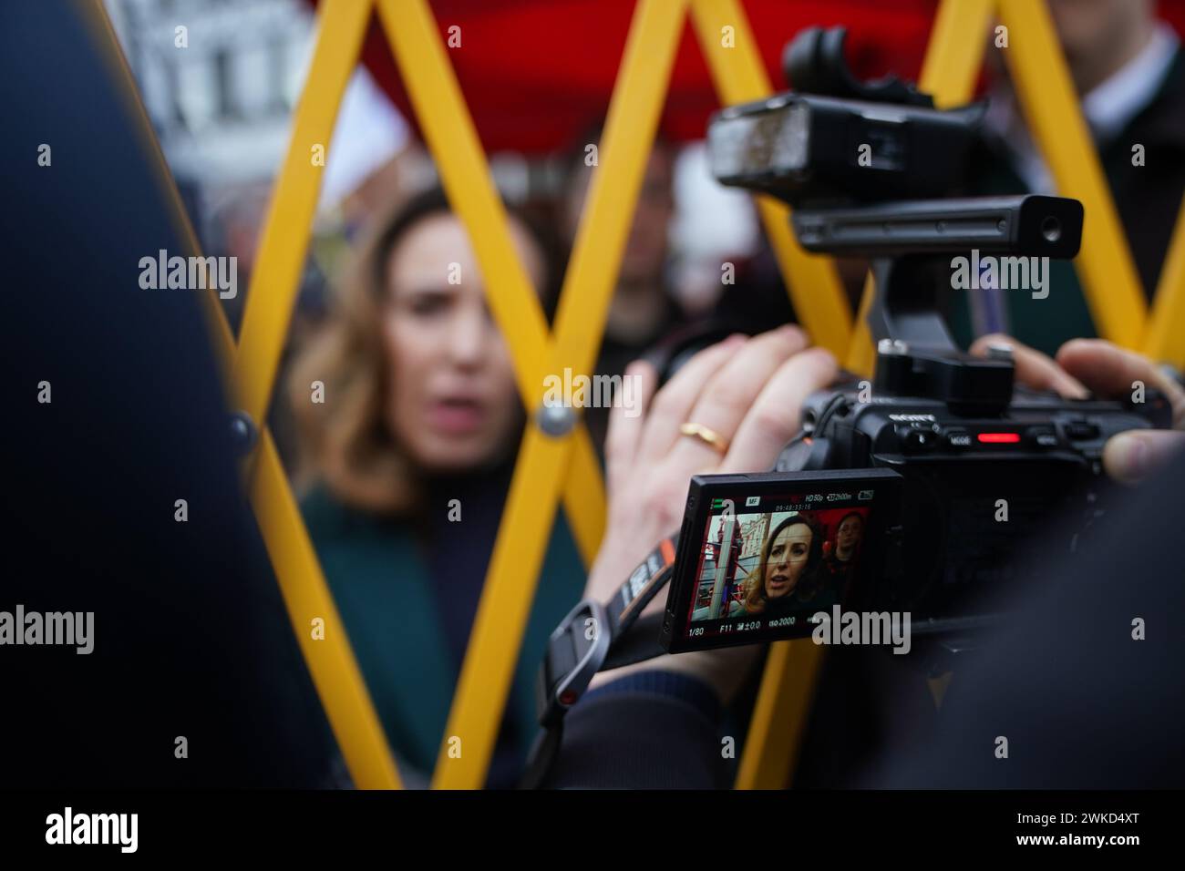 Stella Assange, the wife of Julian Assange, arrives at the Royal Courts ...