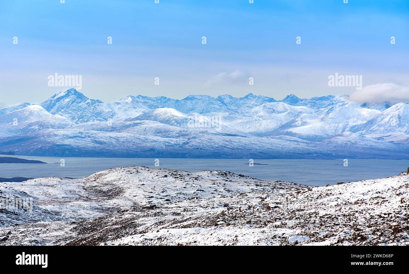 Applecross peninsular Scotland Bealach na Bà at the top of the pass a ...