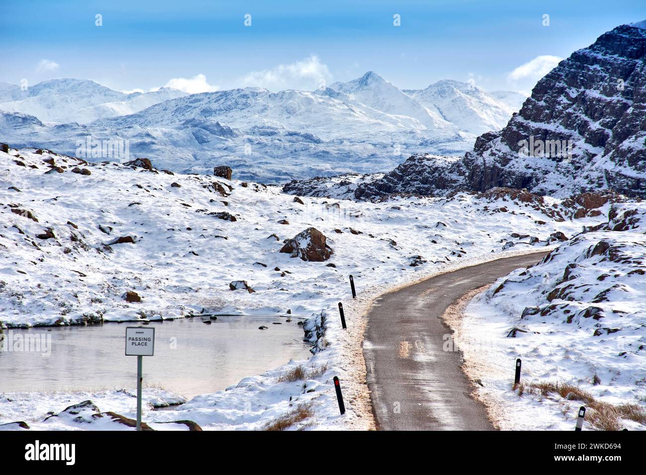 Applecross peninsular Scotland Bealach na Bà at the top of the pass the ...