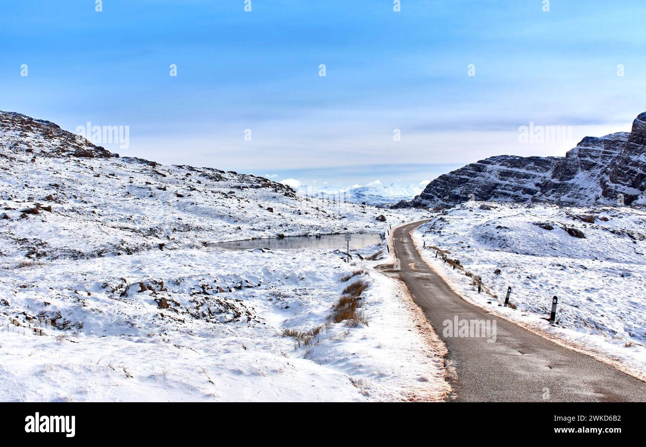 Applecross peninsular Scotland Bealach na Bà at the top of the pass the ...