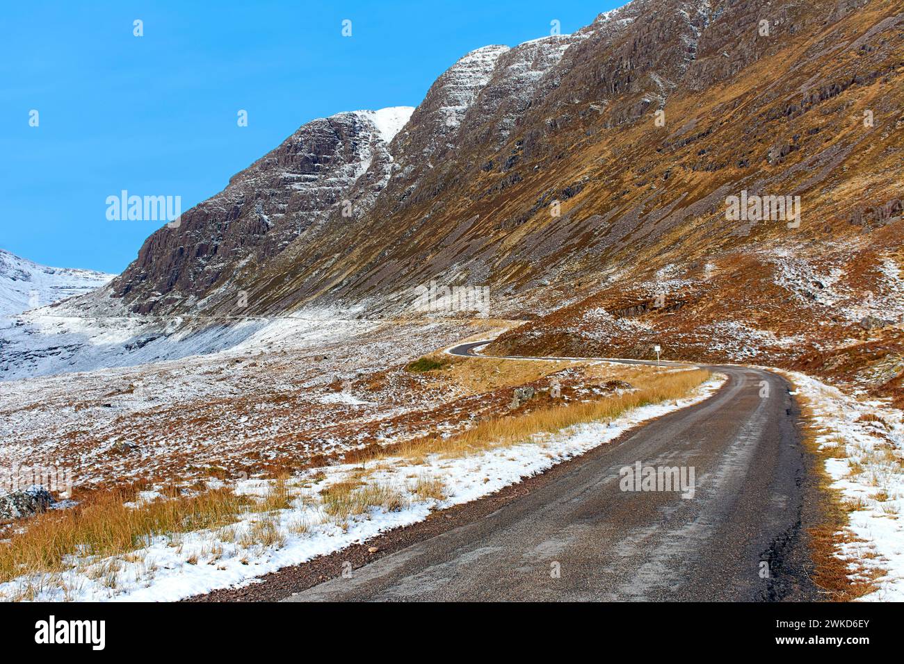 Applecross peninsular Scotland Bealach na Bà bends and the single track ...
