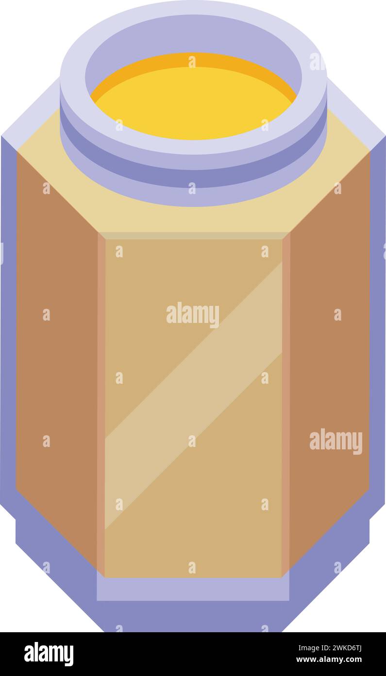 Honey jar glass icon isometric vector. Farmer work. Farm organic ...