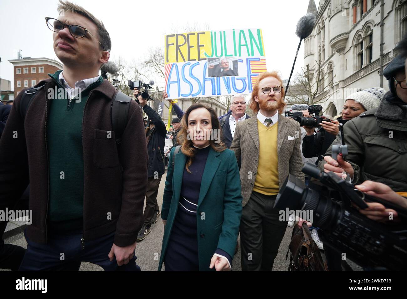 Stella Assange, the wife of Julian Assange, arrives at the Royal Courts ...