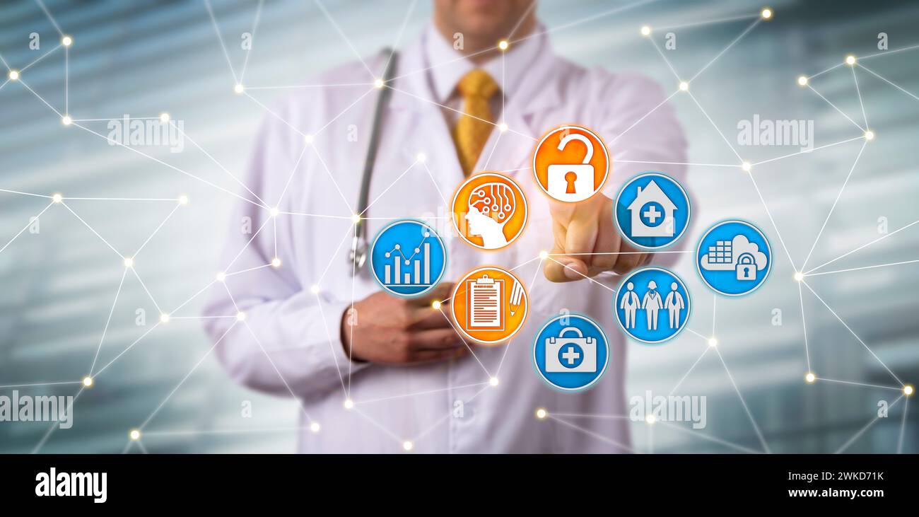 Secure healthcare information network system hi-res stock photography ...