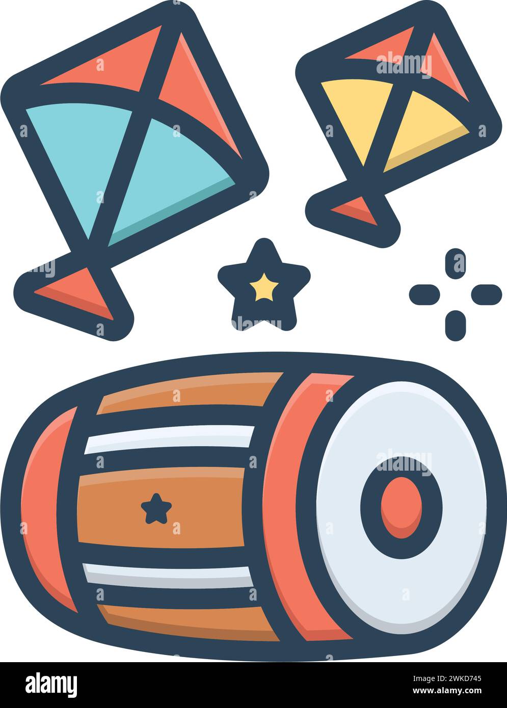 Icon for dhol with kite,dhol Stock Vector Image & Art - Alamy