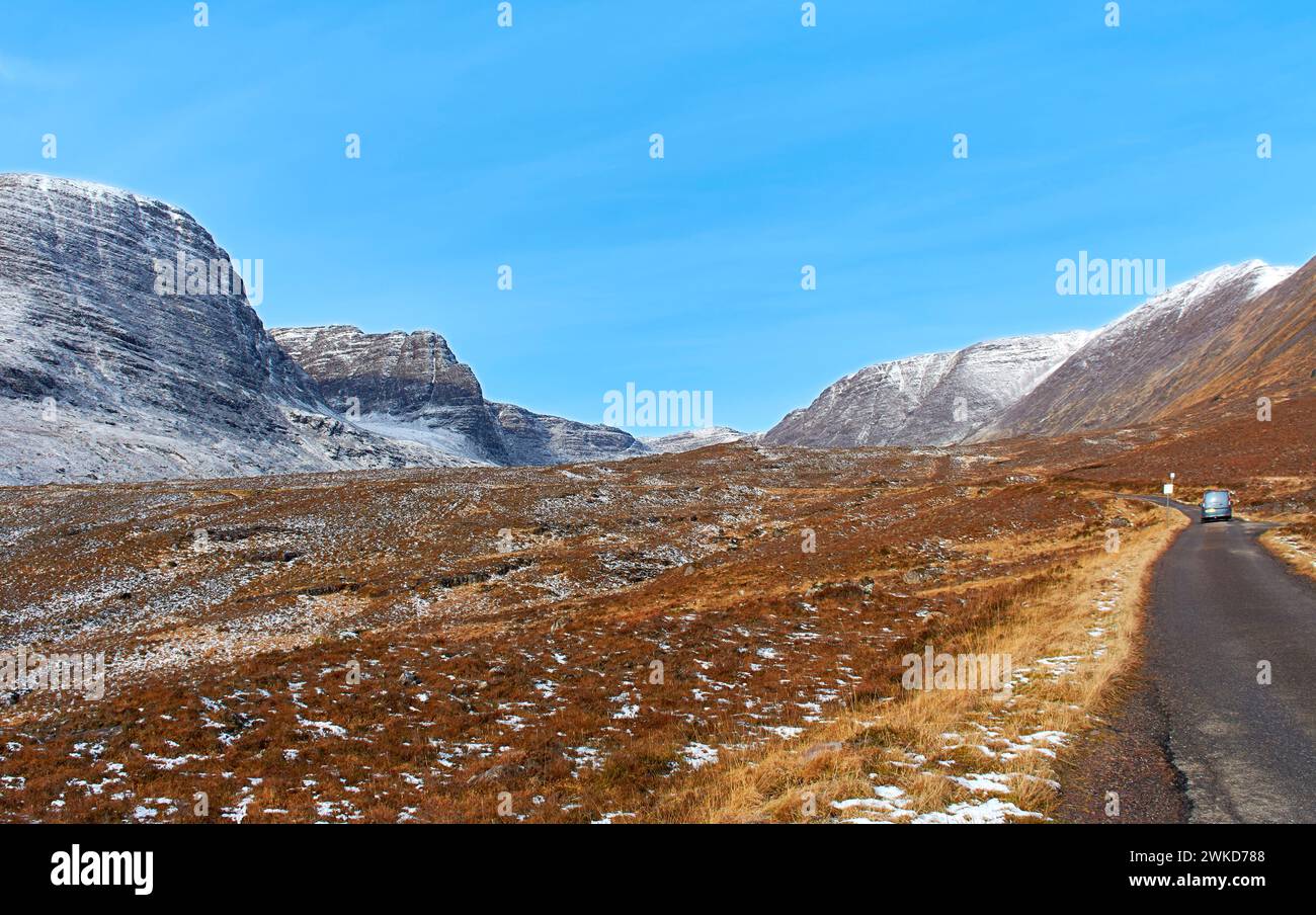 Applecross peninsular Scotland Bealach na Bà route between the high ...
