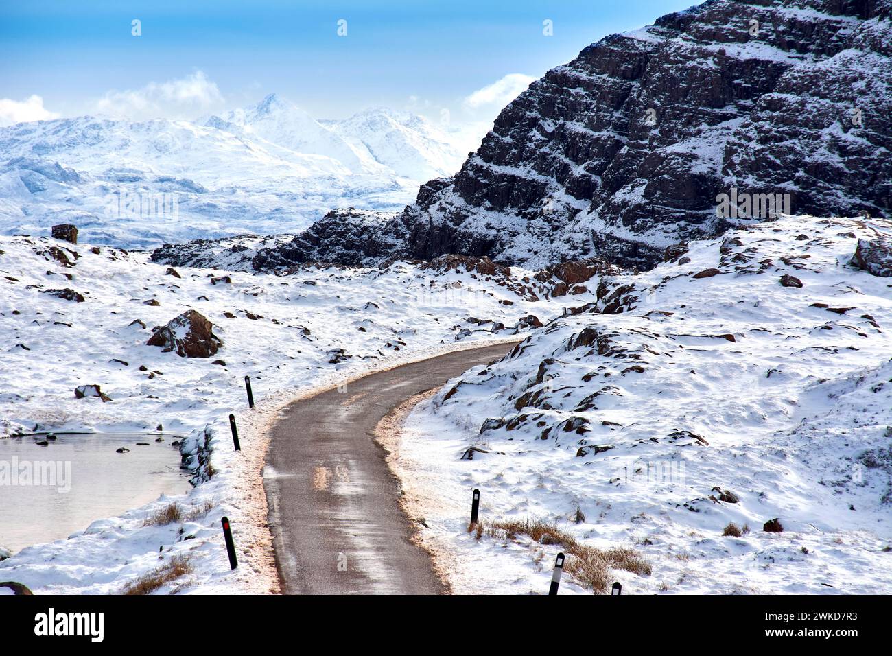 Applecross peninsular Scotland Bealach na Bà the top of the pass the ...