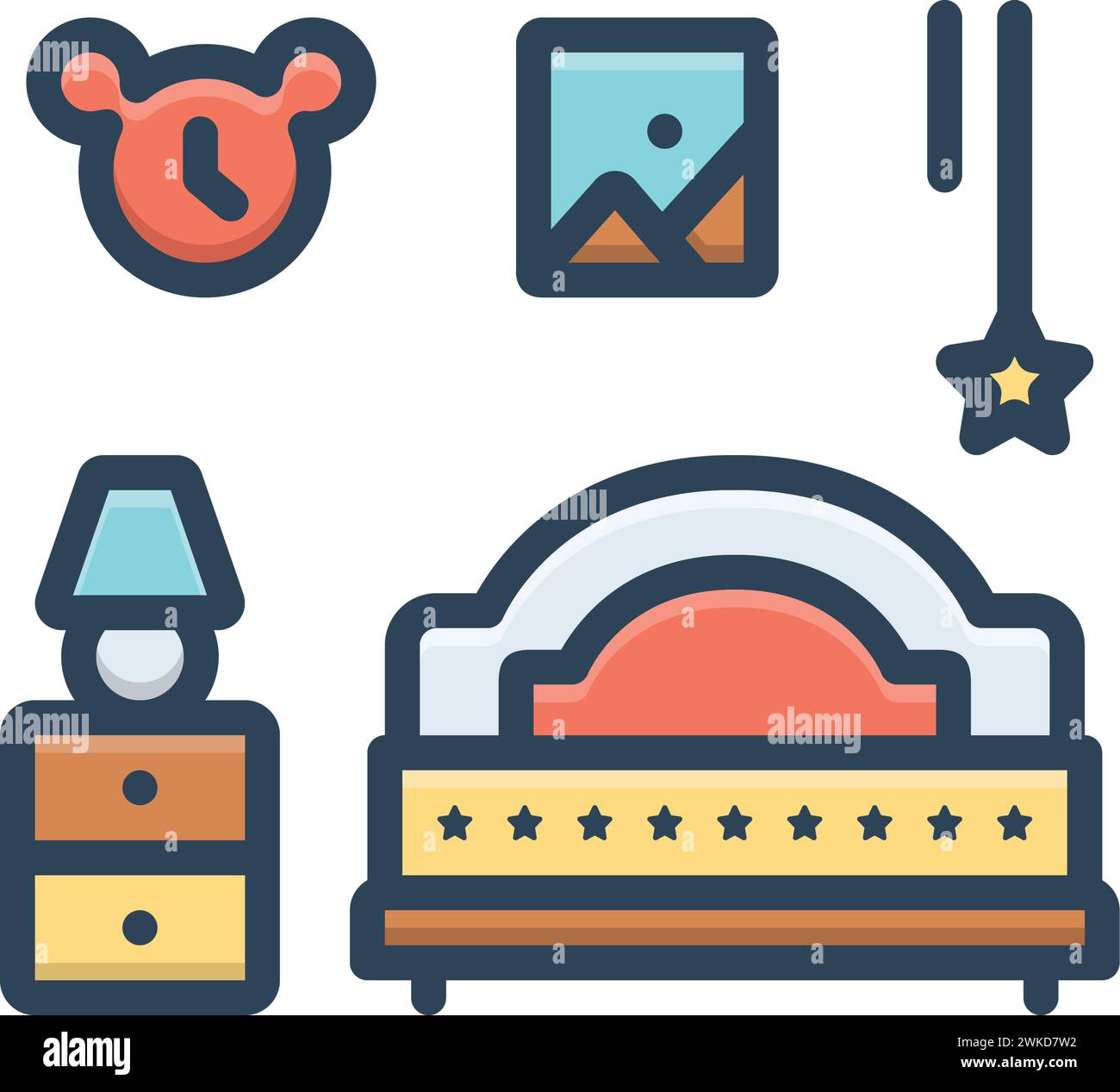 Kids bedroom the Stock Vector Images - Alamy