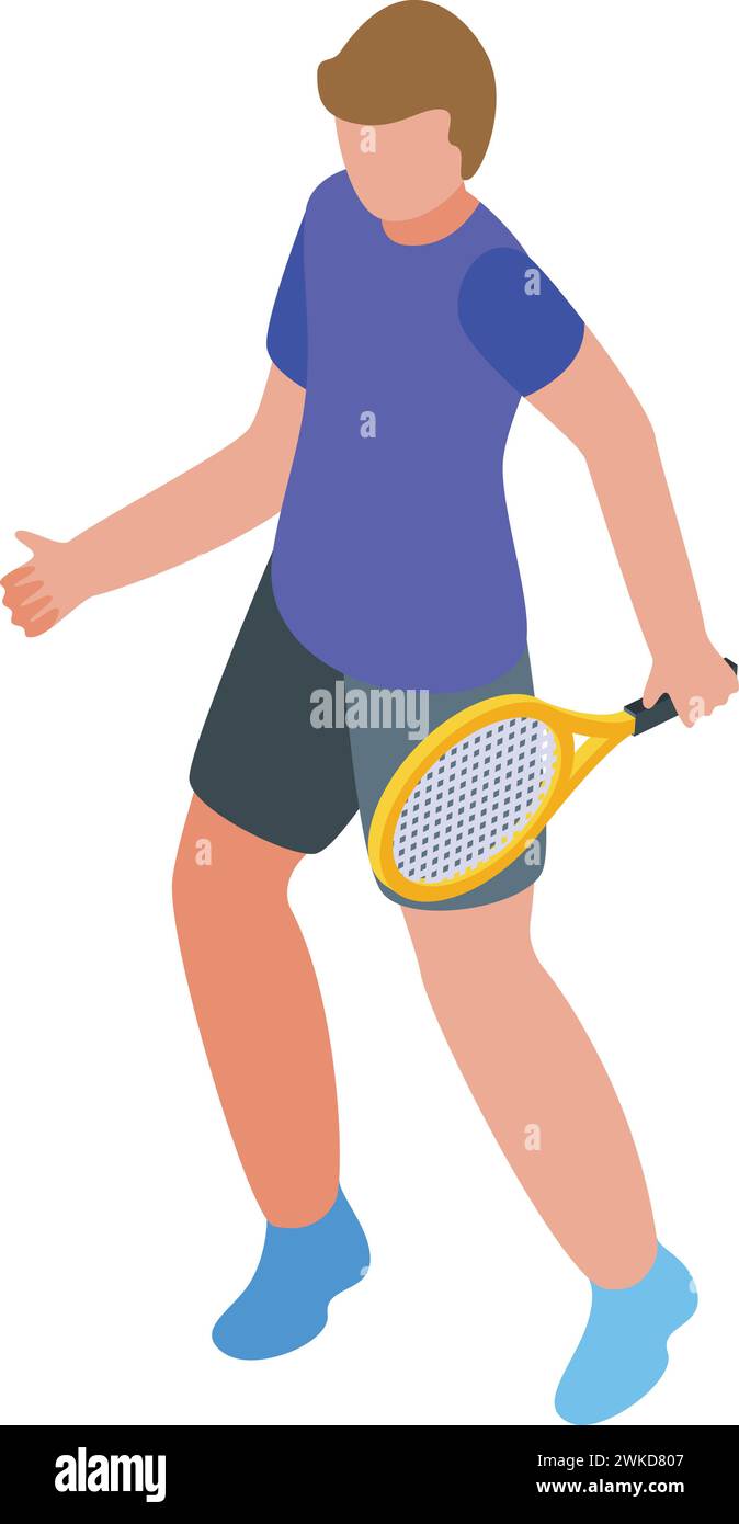 Boy playing tennis junior player Stock Vector Images - Alamy