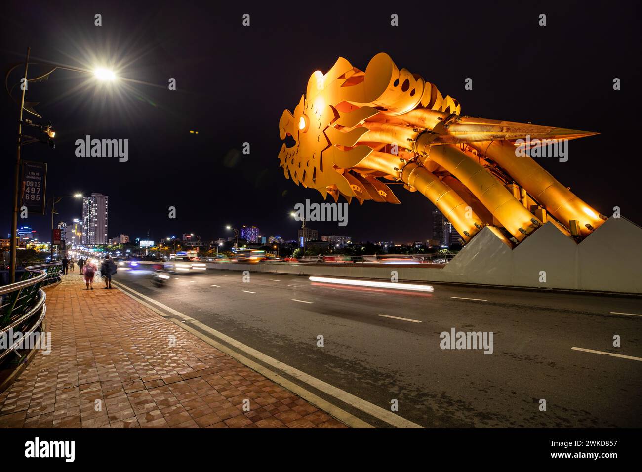 The Dragon bridge of Da Nang in Vietnam Stock Photo - Alamy