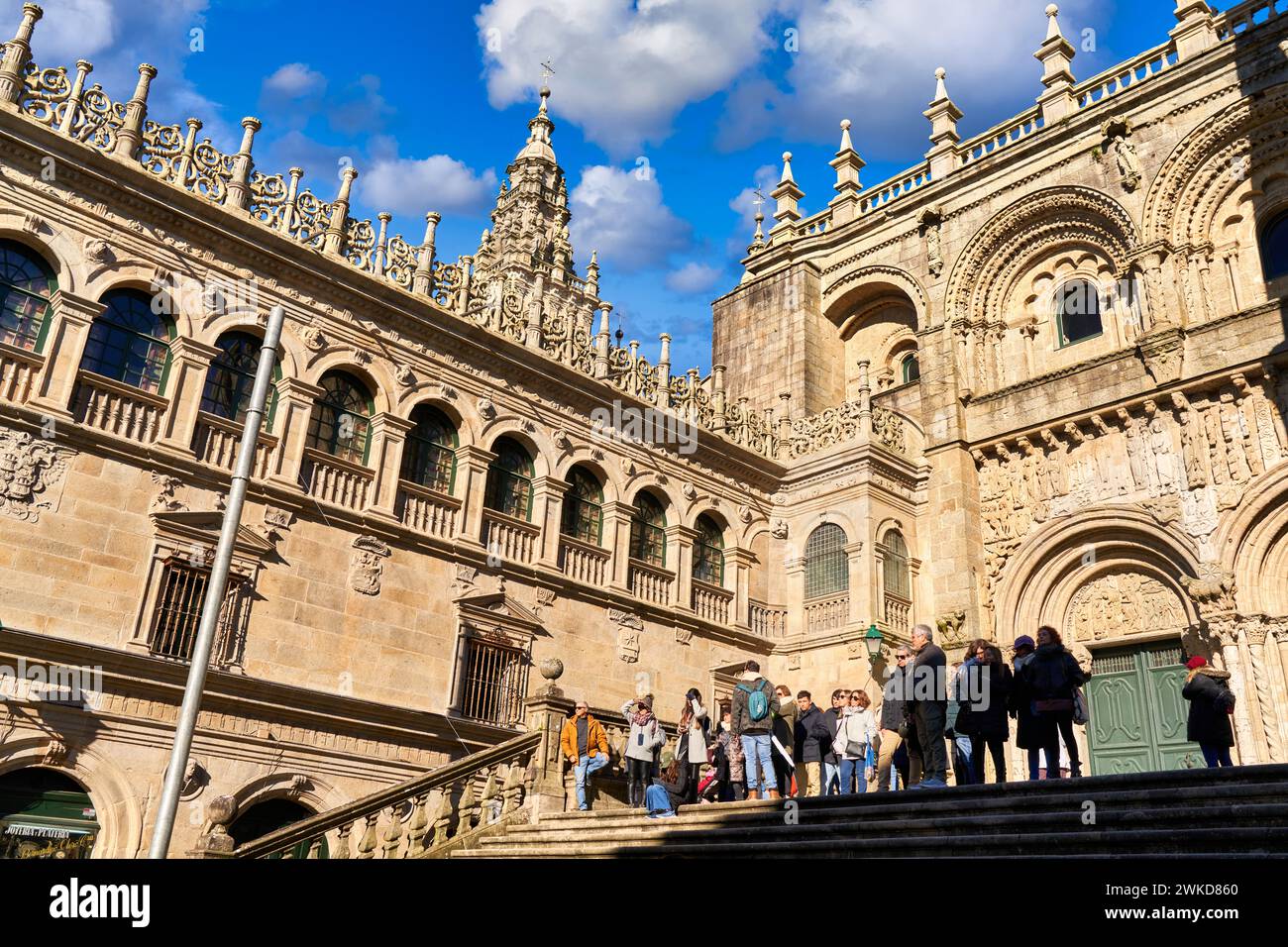 Praza das Praterías, Cathedral, Santiago de Compostela, A Coruña ...