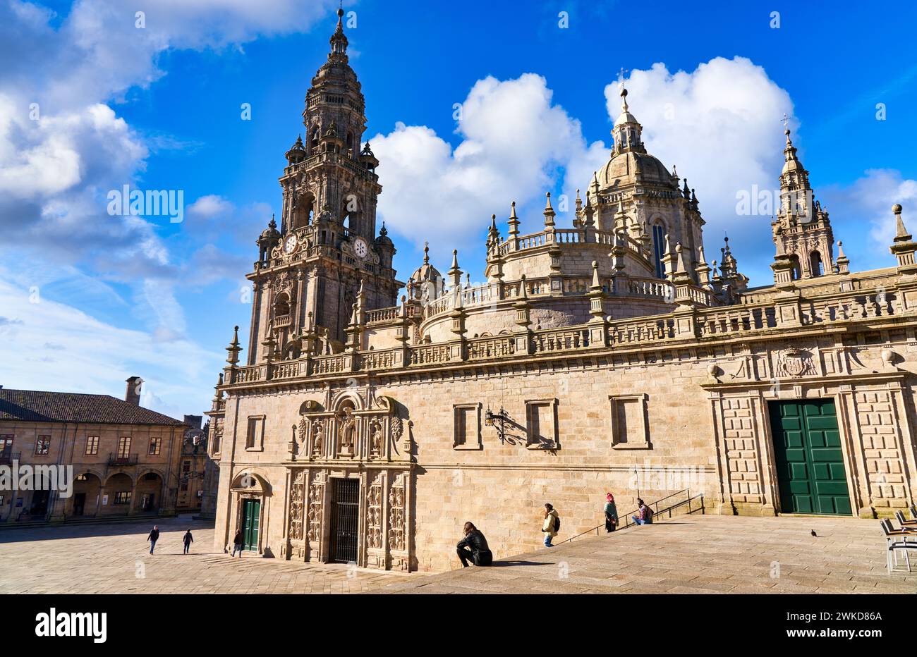 Holy Gate of the Cathedral, Plaza da Quintana de Vivos, Santiago de ...