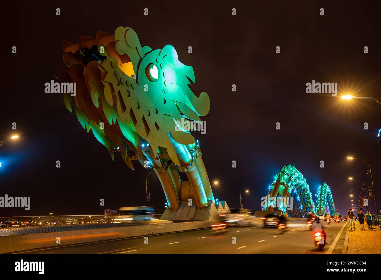 The Dragon bridge of Da Nang in Vietnam Stock Photo - Alamy