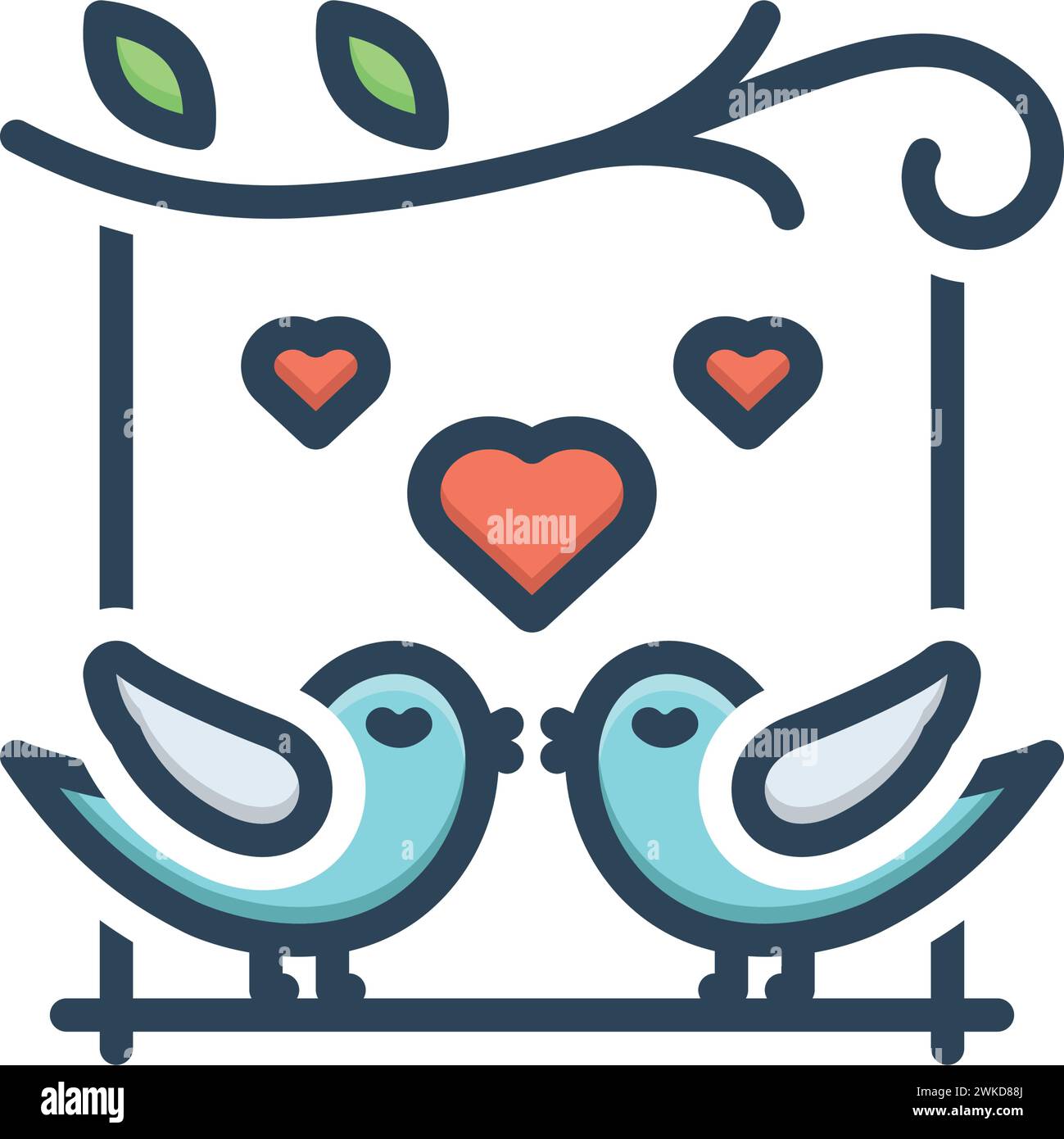 Icon for birds in love,birds Stock Vector Image & Art - Alamy