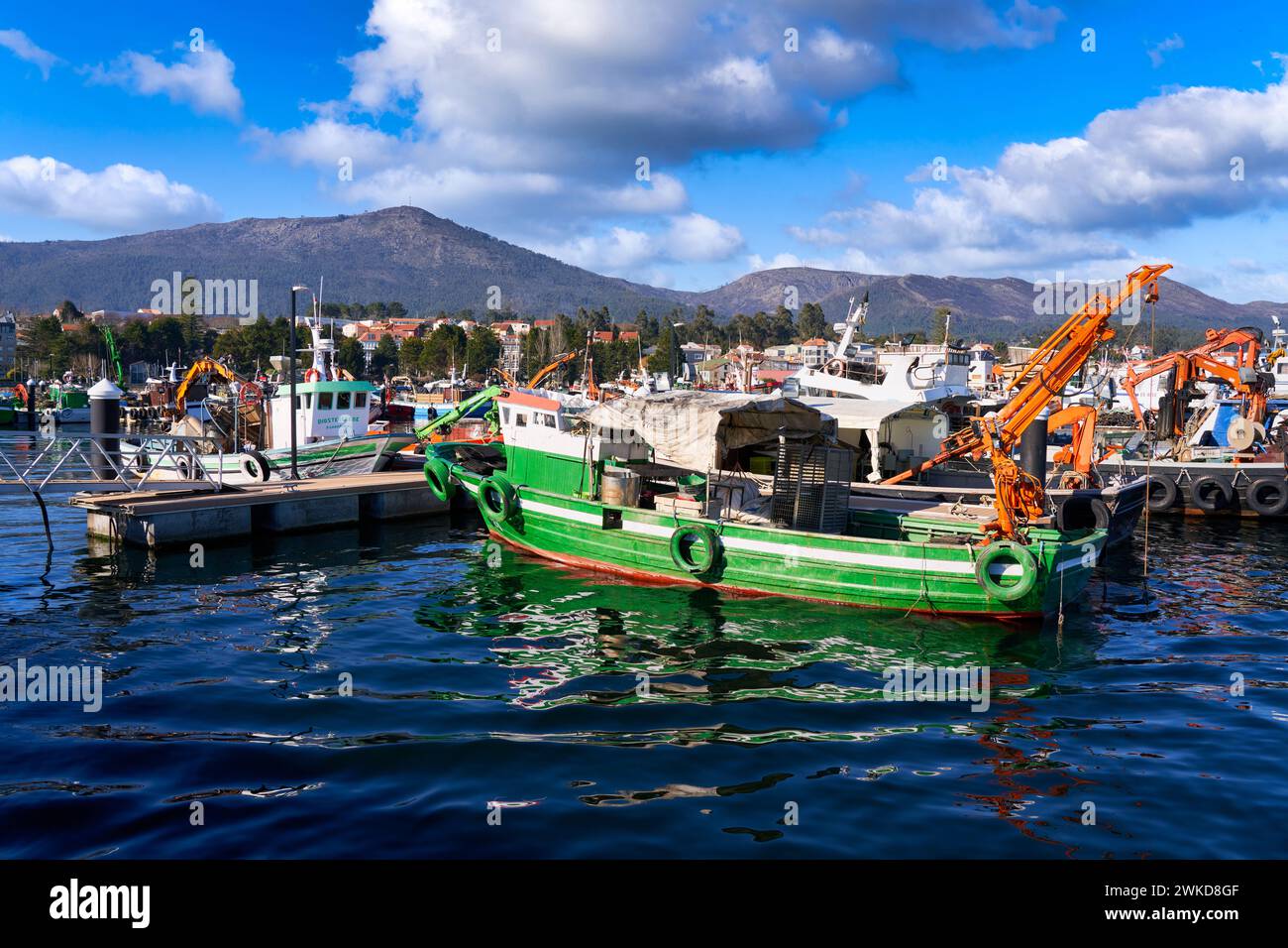 Port, Mussel fishing, A Pobra do Caramiñal, Ria de Arousa, A Coruña ...