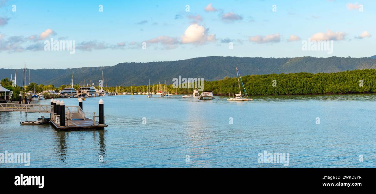 A panoramic image of Dixon Inlet at Port Douglas in north Queensland ...