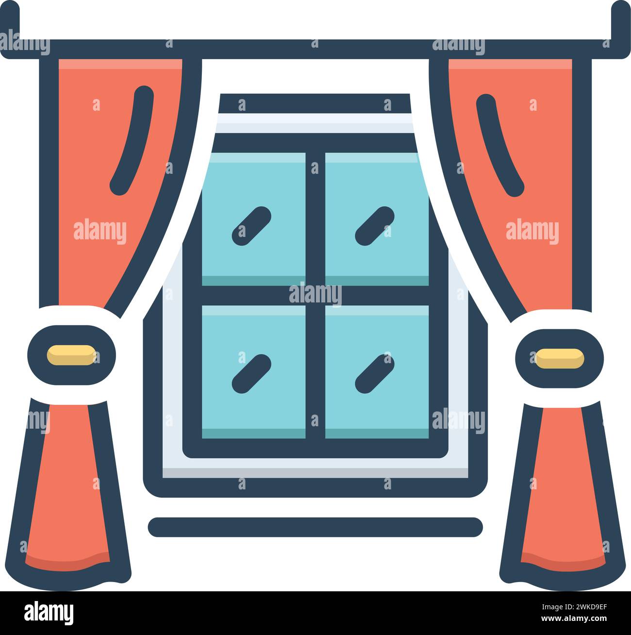 Icon for window,curtain Stock Vector Image & Art - Alamy