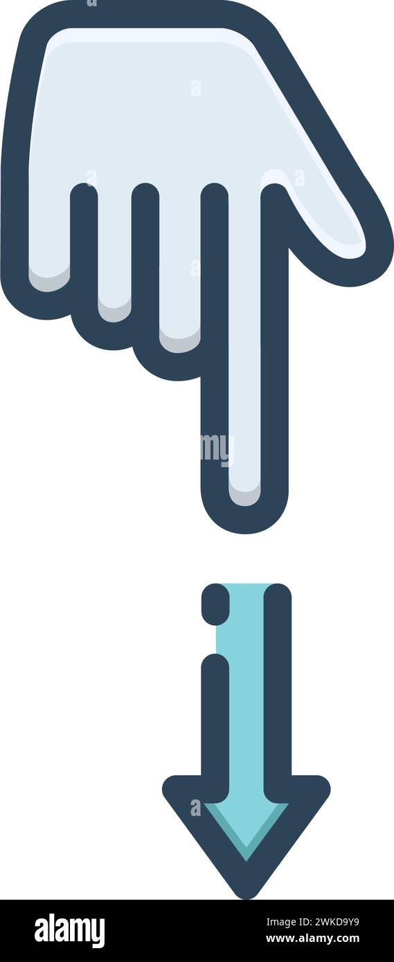 Icon for point down,down Stock Vector Image & Art - Alamy