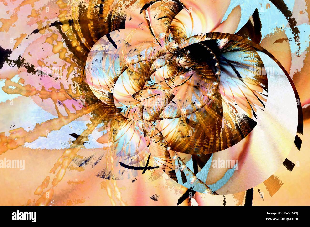 abstract digital art based on photo manipulation through math-mapping ...