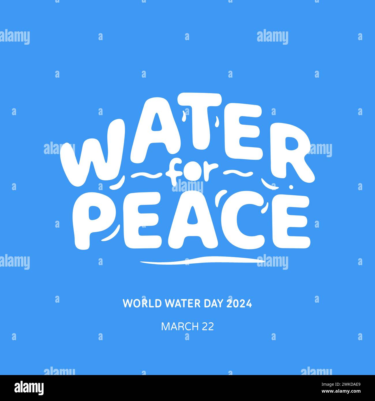 Design for world water day with water for peace theme Stock Vector ...