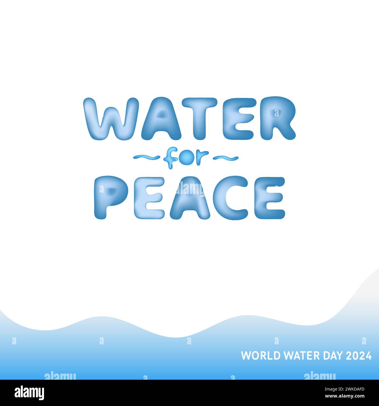Design for world water day with water for peace theme Stock Vector ...