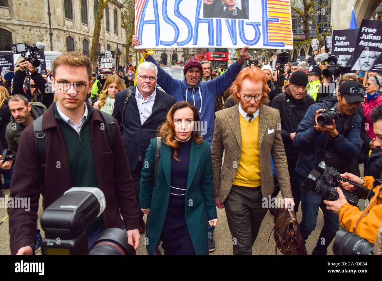 London, UK. 20th February 2024. Stella Assange arrives at High Court ...