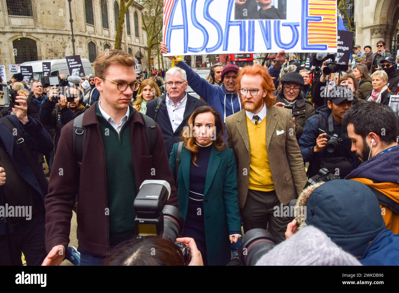 London, UK. 20th February 2024. Stella Assange arrives at High Court ...