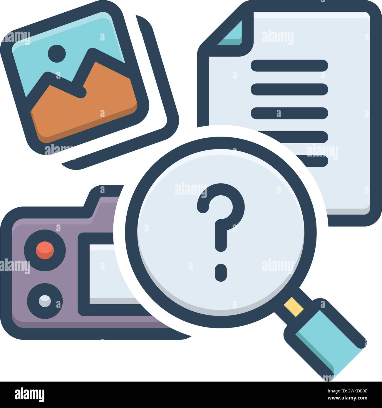 Icon for investigate,paper Stock Vector Image & Art - Alamy