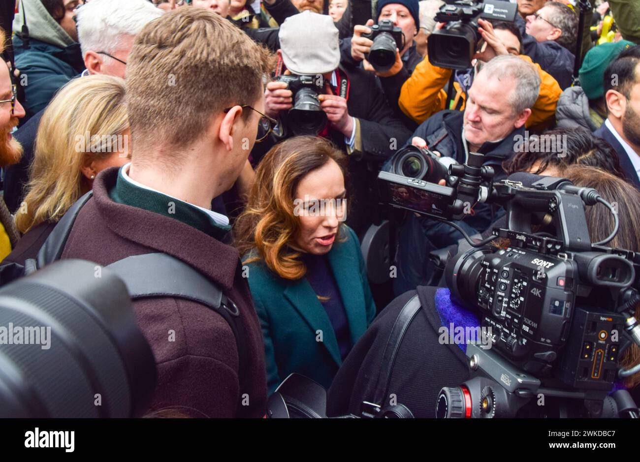 London, UK. 20th February 2024. Stella Assange arrives at High Court ...
