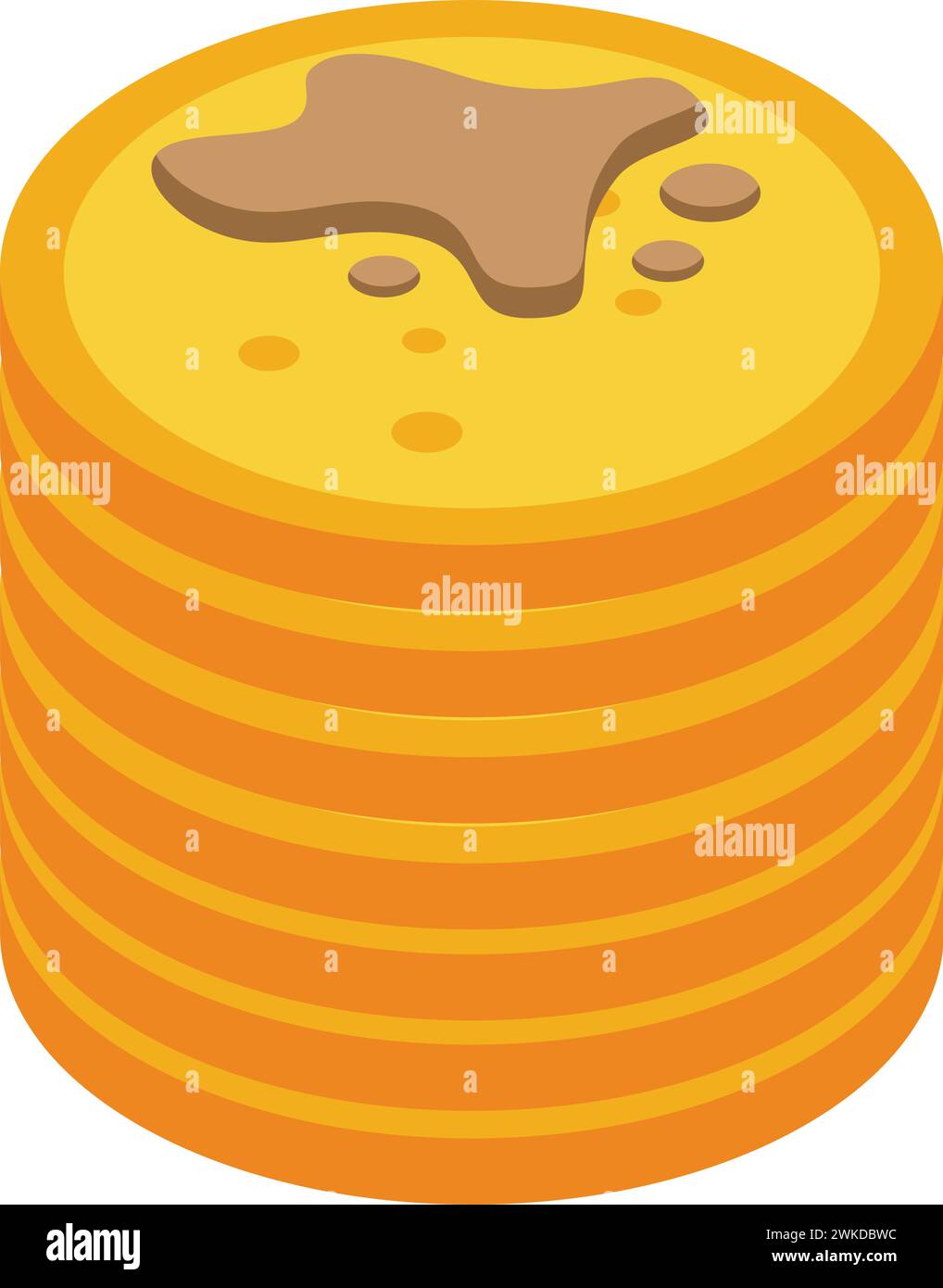 Winter pancake icon isometric vector. Menu breakfast. Cooking food ...