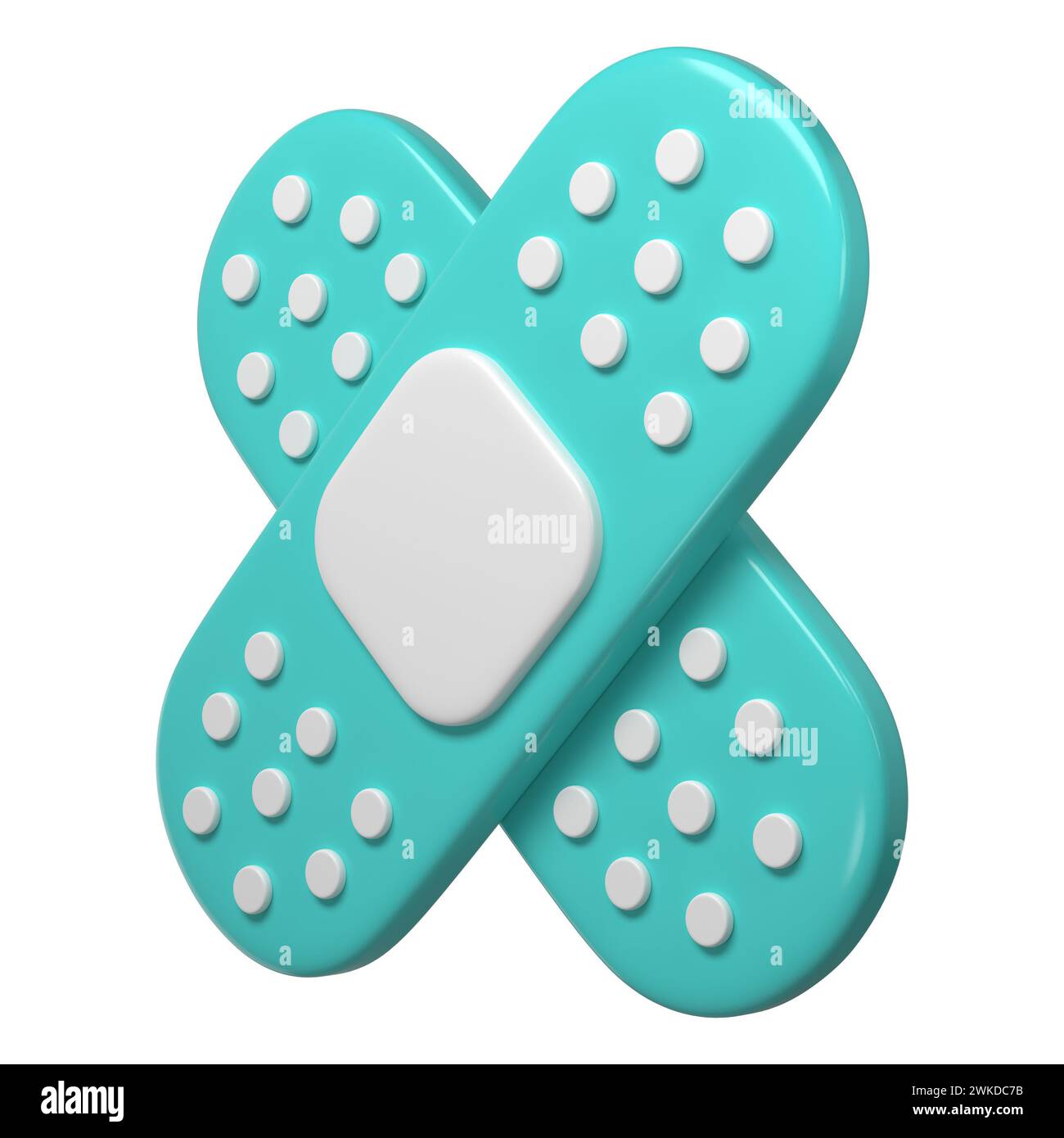 3d medical two cross plasters icon. Rendering illustration of sticky ...