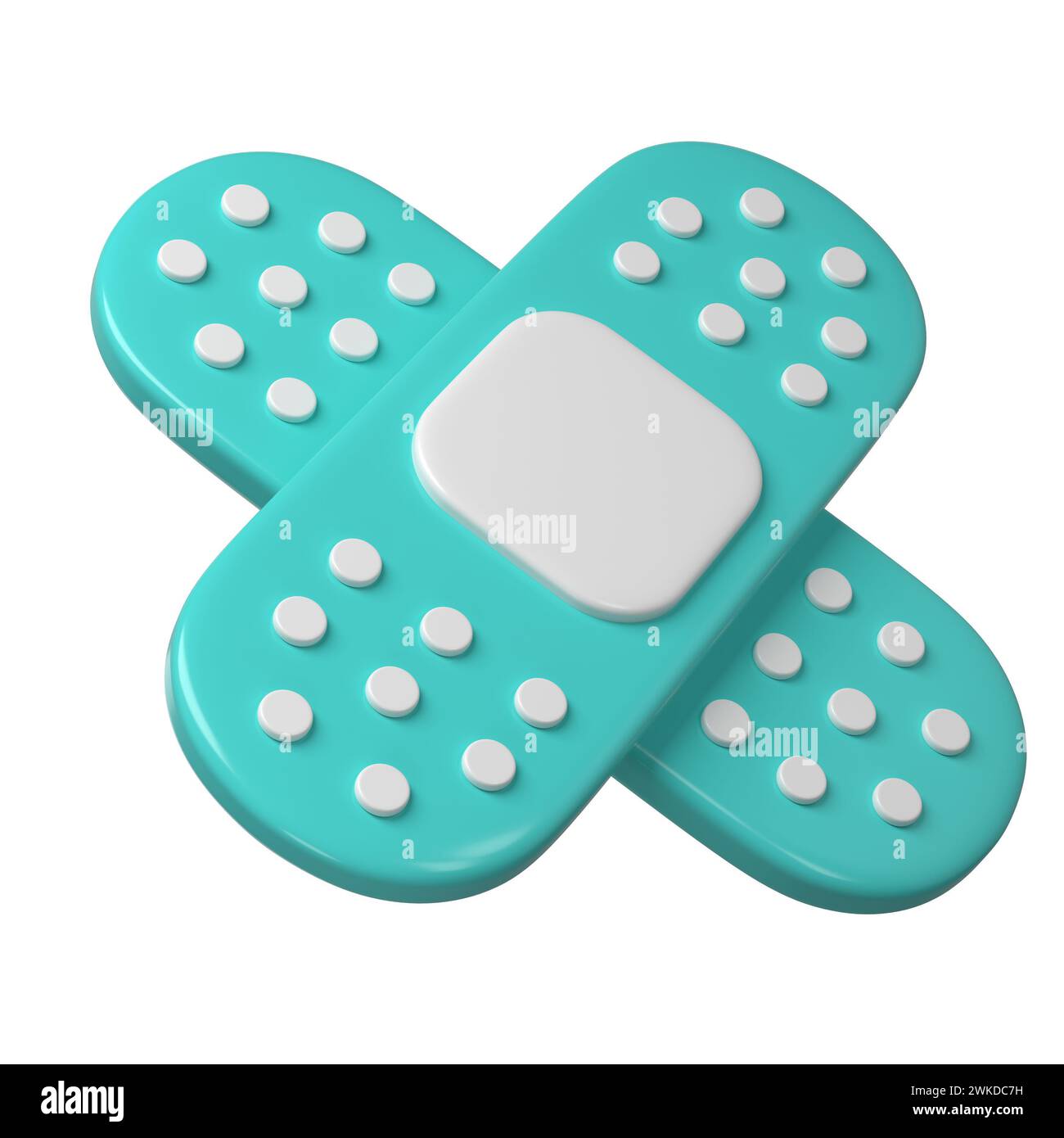 3d medical two cross plasters icon. Rendering illustration of sticky ...