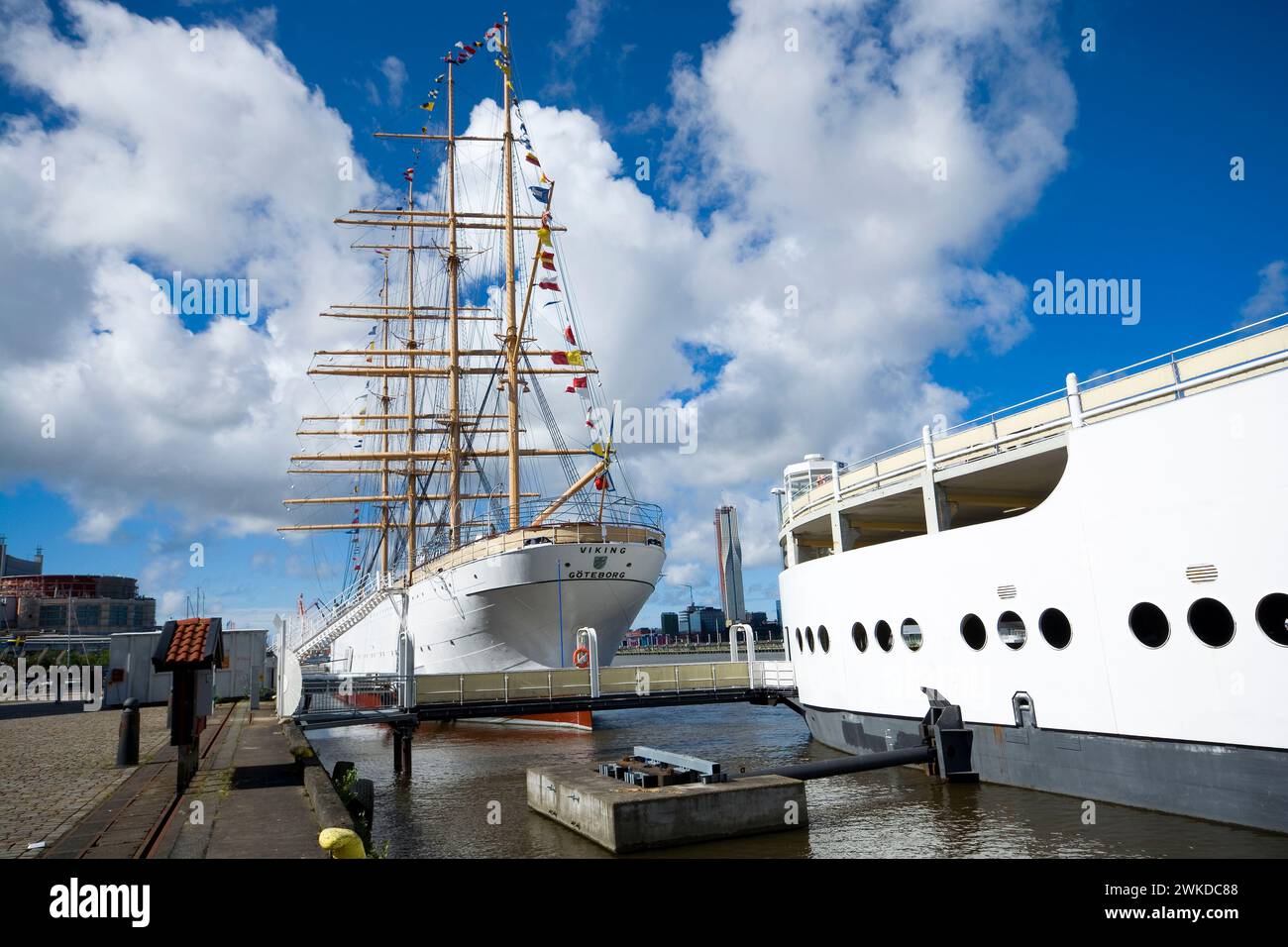 Hotel Barken Viking on old historic sailing ship in Goteborg, Sweden ...