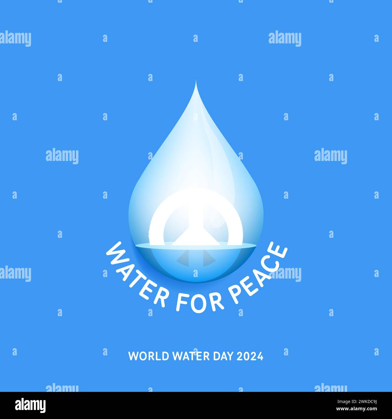 Design for world water day with water for peace theme 2024 Stock Vector Image & Art - Alamy