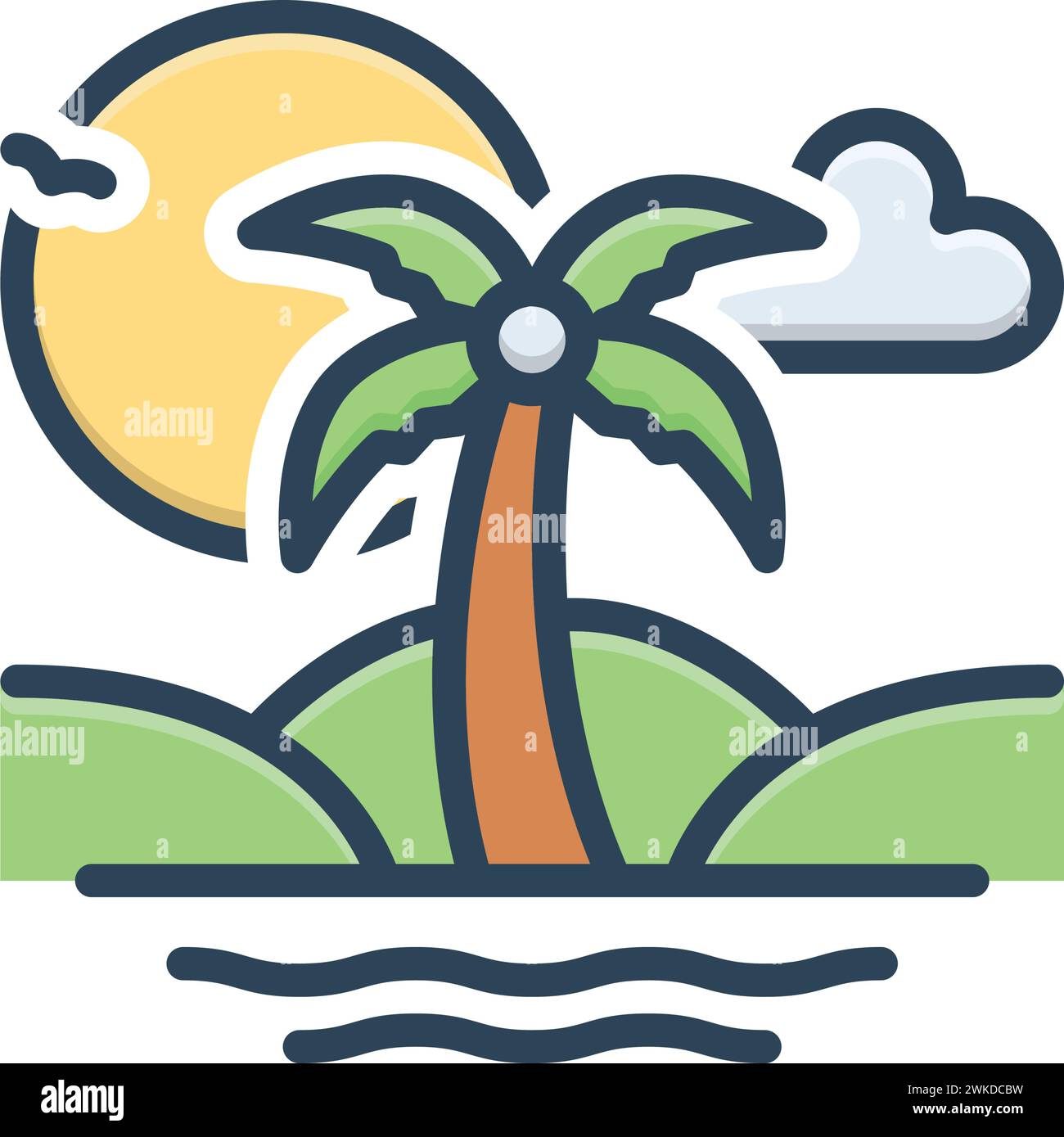 Icon for oasis of calm,beach Stock Vector Image & Art - Alamy