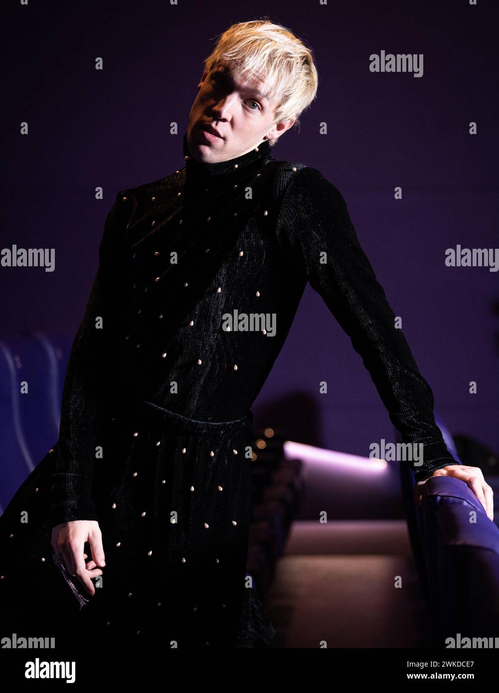 Actor and singer Mustii (Thomas Mustin) poses for the photographer at a ...