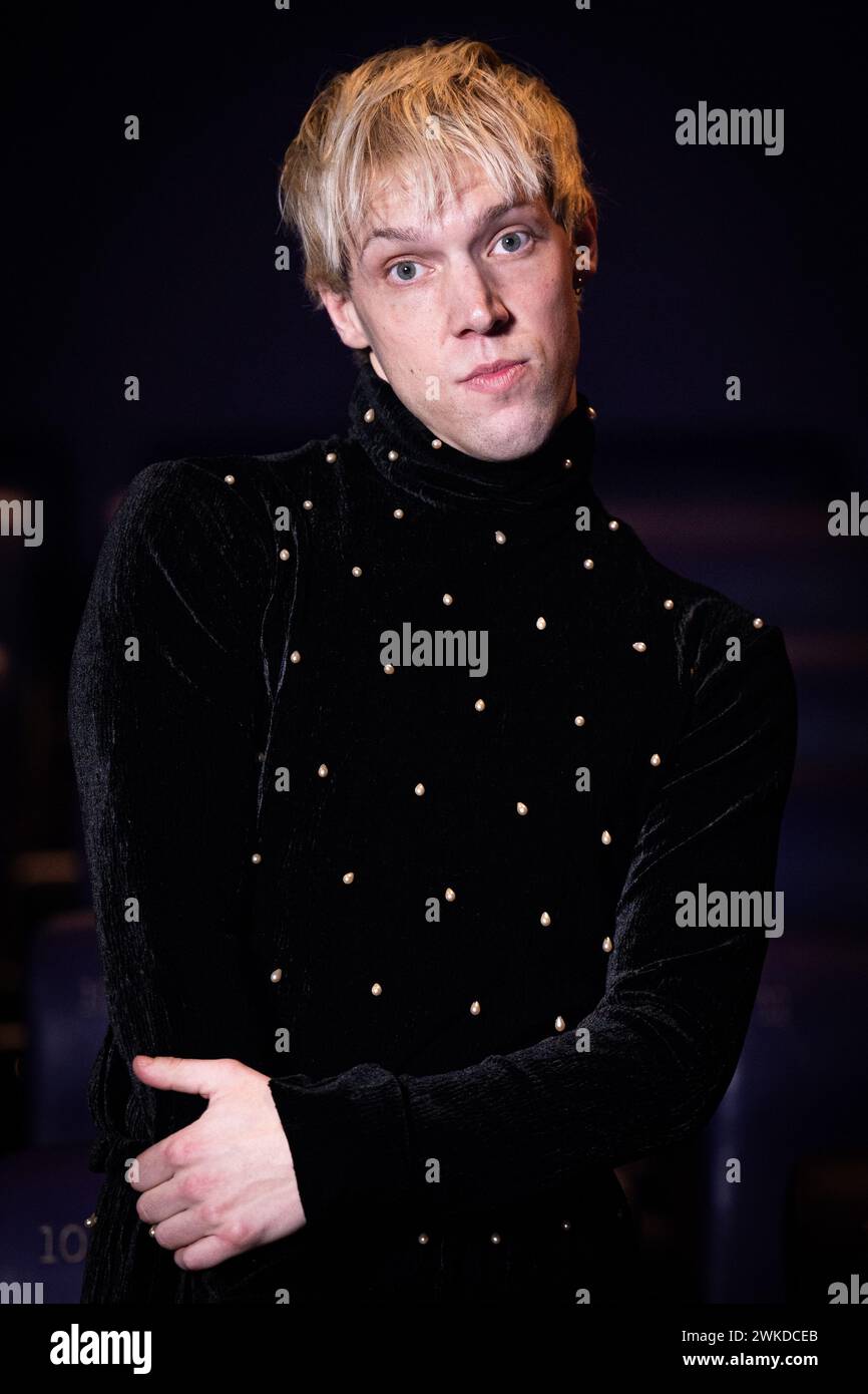 Actor and singer Mustii (Thomas Mustin) poses for the photographer at a ...