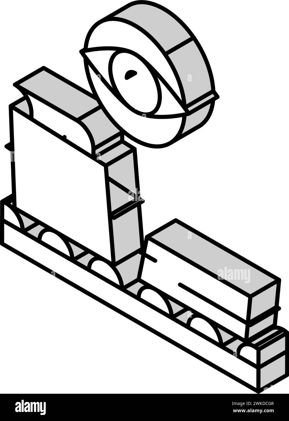 paper production control isometric icon vector illustration Stock ...