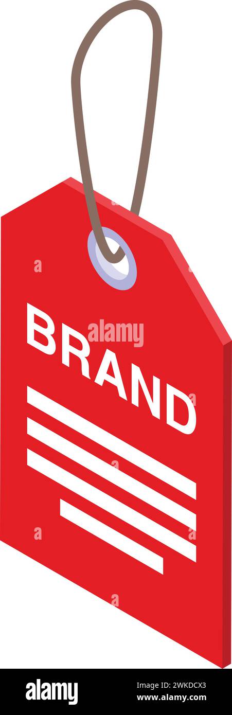 Brand price tag icon isometric vector. Team work. Platform social media ...