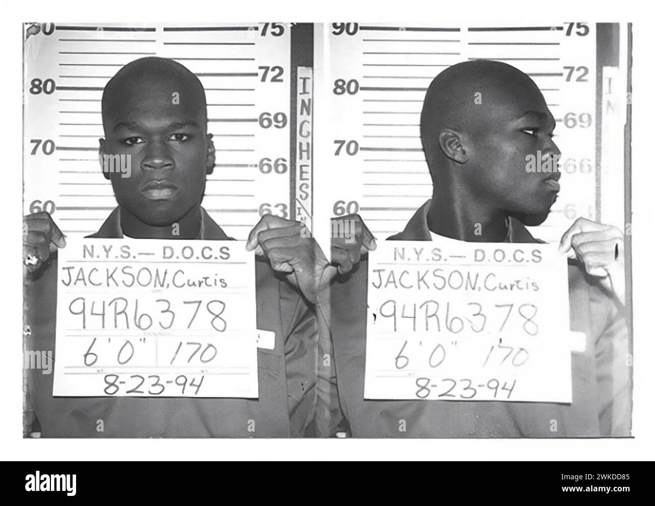 Curtis Jackson aka 50 cent Mug Shot, 1994 - pleaded guilty to felony ...