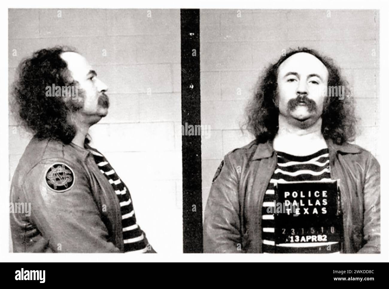 David Crosby mug shot, 1980s Stock Photo - Alamy