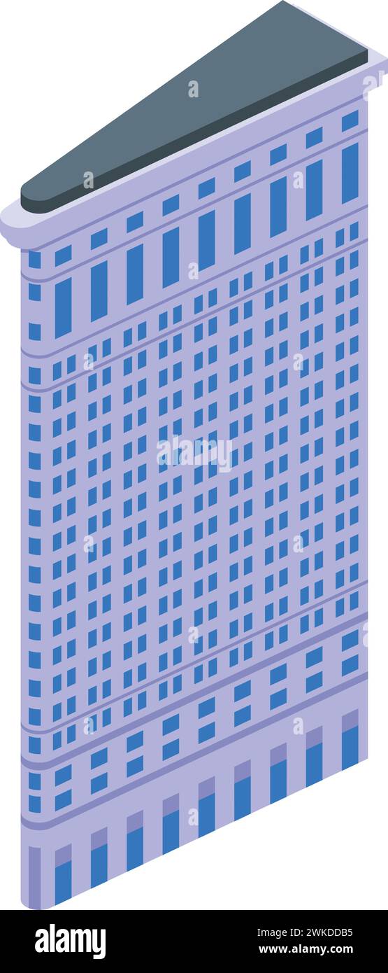 Modern fashion building icon isometric vector. New York city. United ...