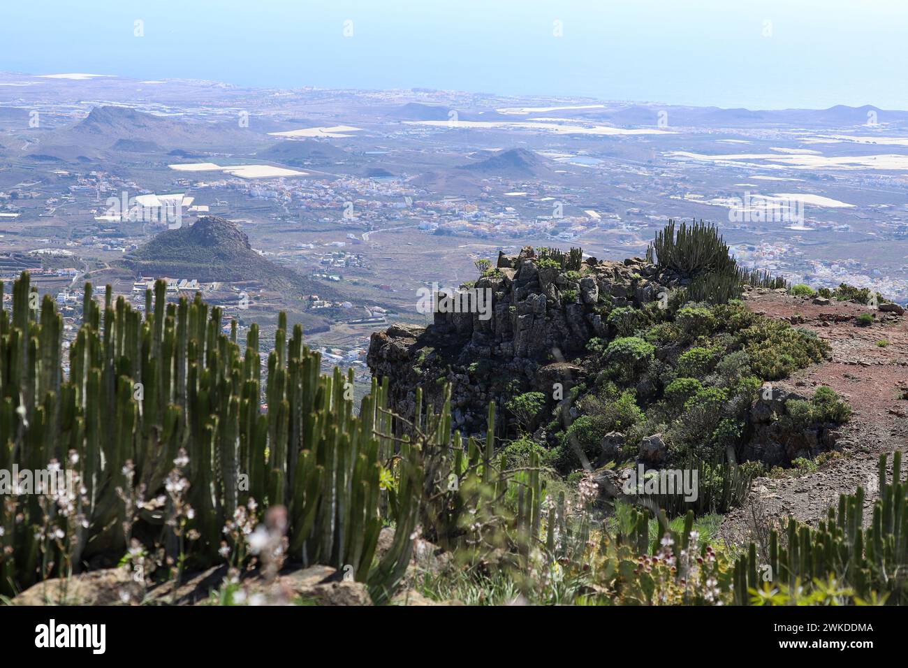 Scenic landcapes of Canary island Tenerife. Hiking and seaside ...