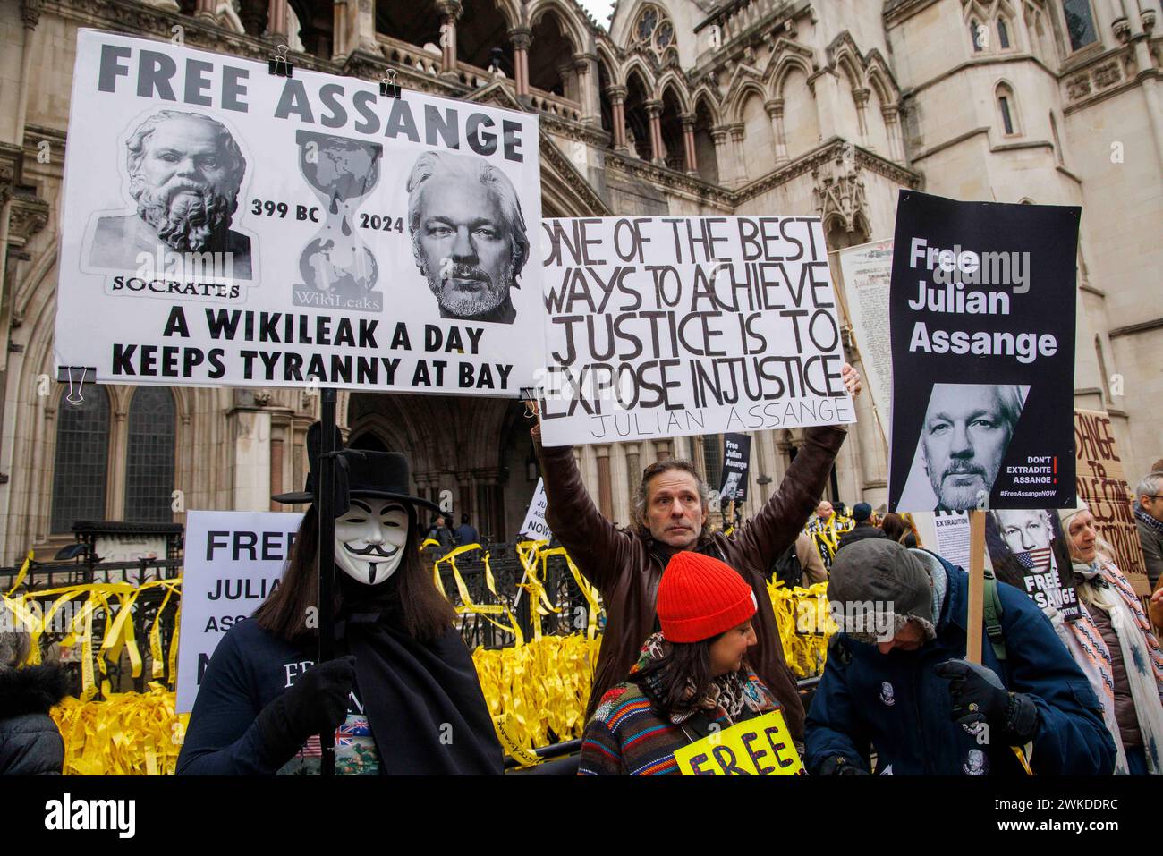 London Uk 20th Feb 2024 Final Court Hearing For Julian Assange The