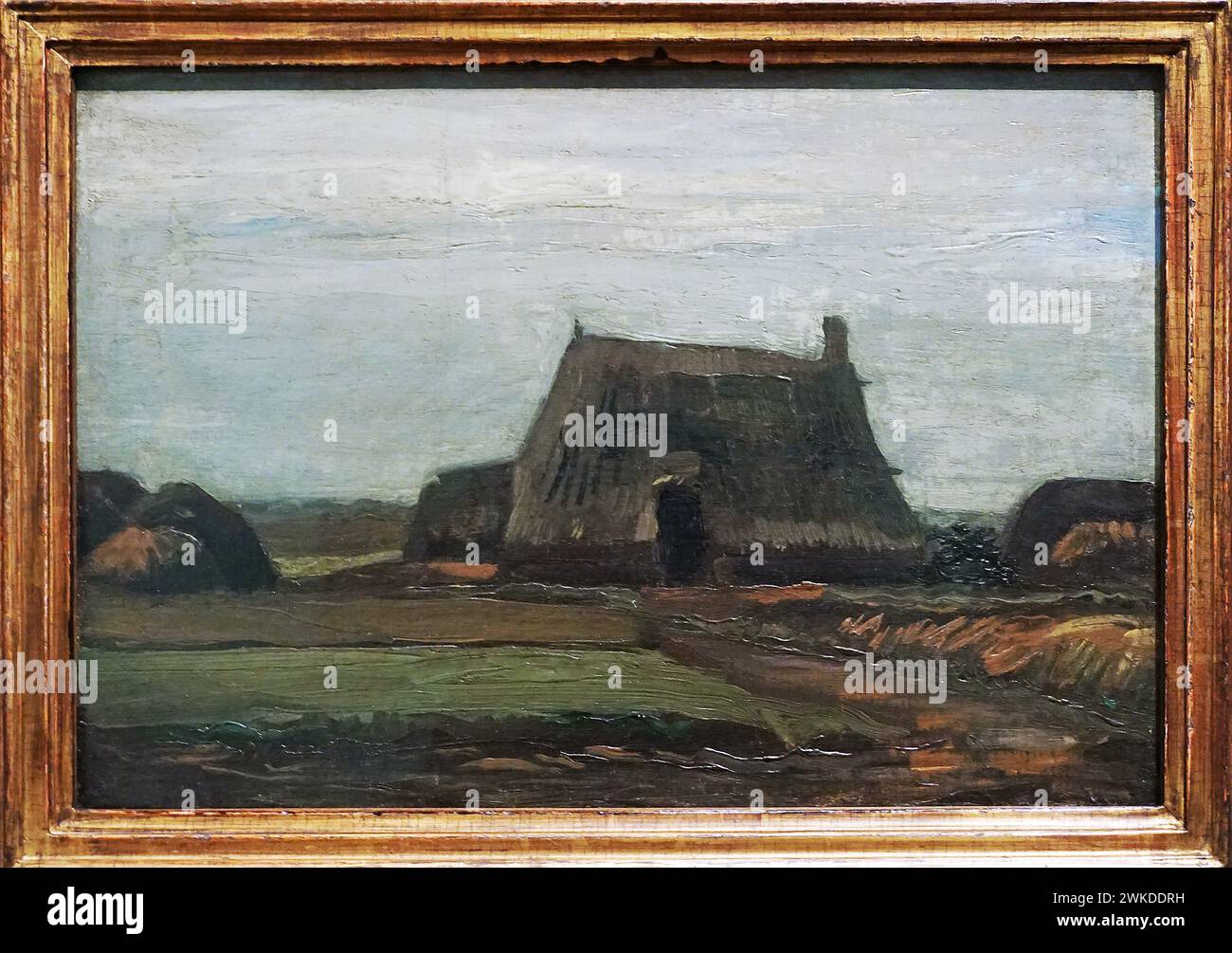 Farm with Stacks of Peat (1883) by Vincent van Gogh (1853-1890 Stock ...