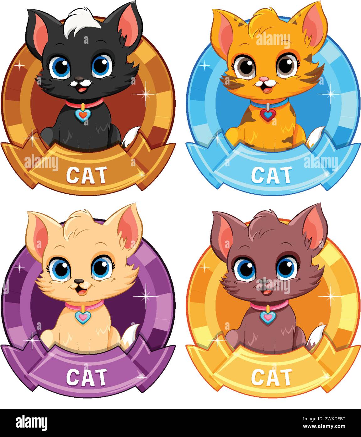 Animated cats Cut Out Stock Images & Pictures - Alamy