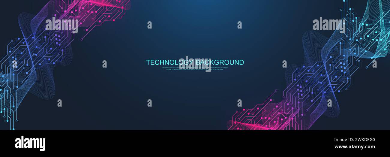 Abstract background with technology circuit board texture. Modern ...