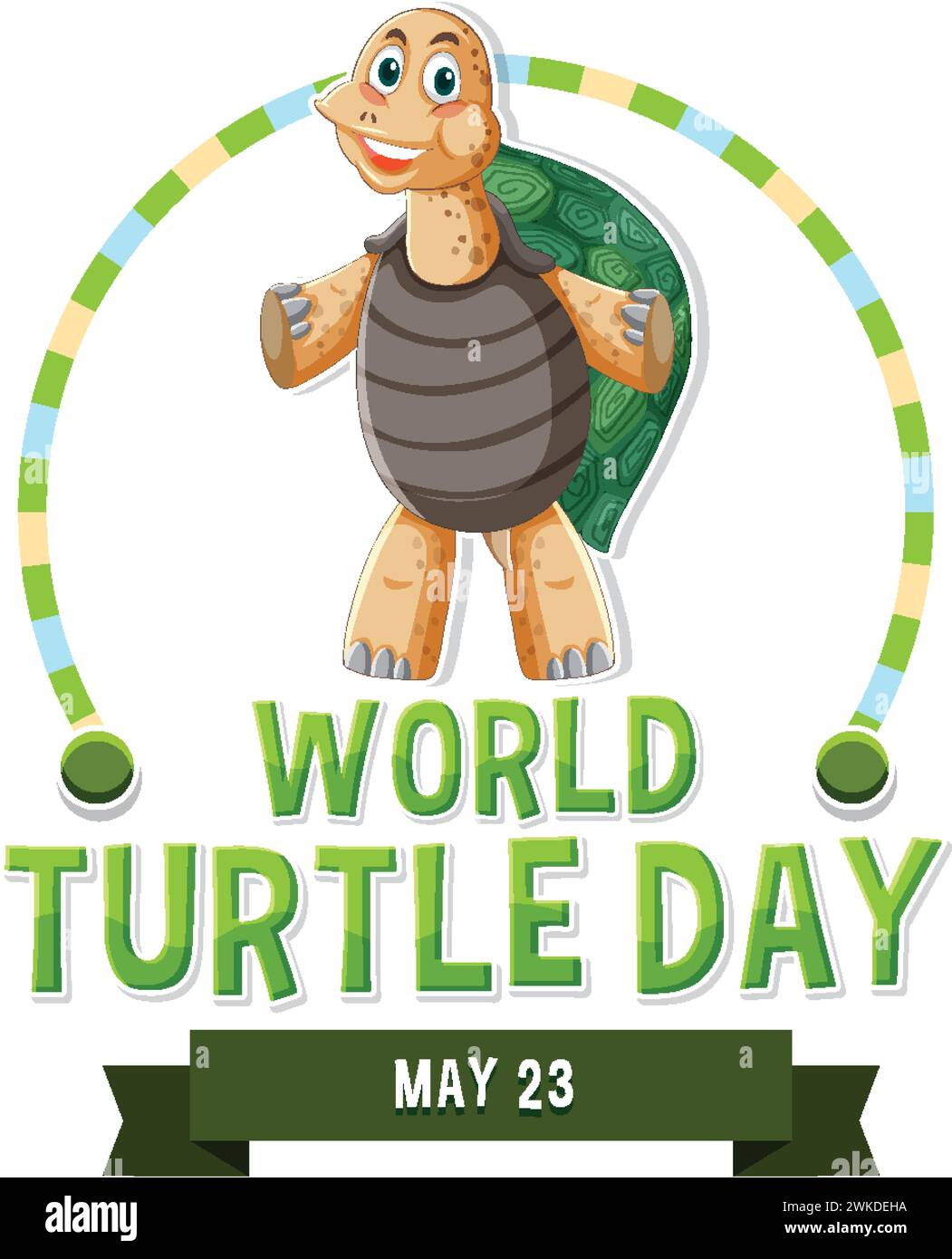 Cartoon turtle celebrating World Turtle Day event Stock Vector Image ...