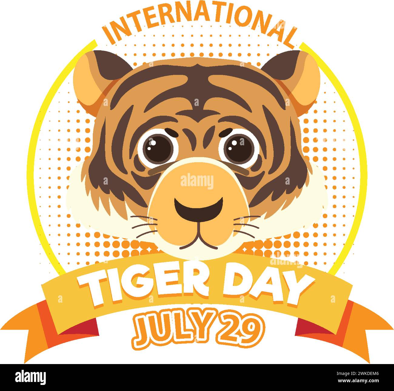 Colorful vector graphic for International Tiger Day event Stock Vector ...